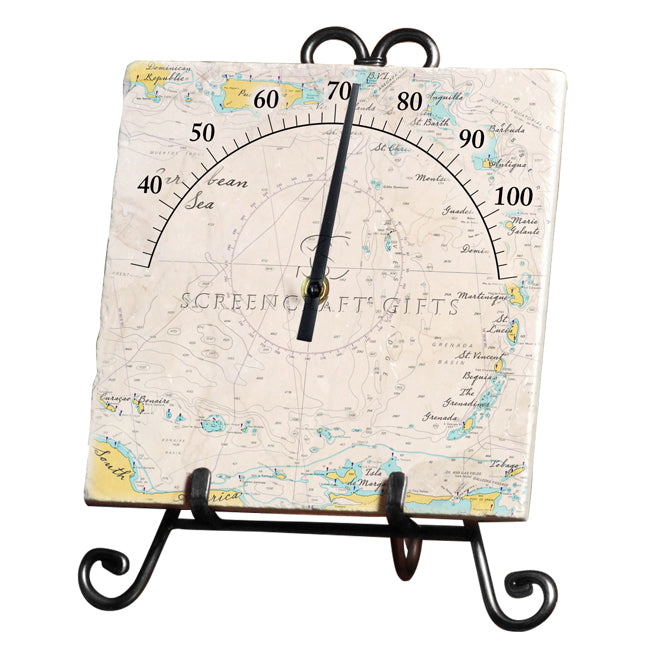 The Caribbean Sea- Marble Thermometer – ScreenCraftGifts