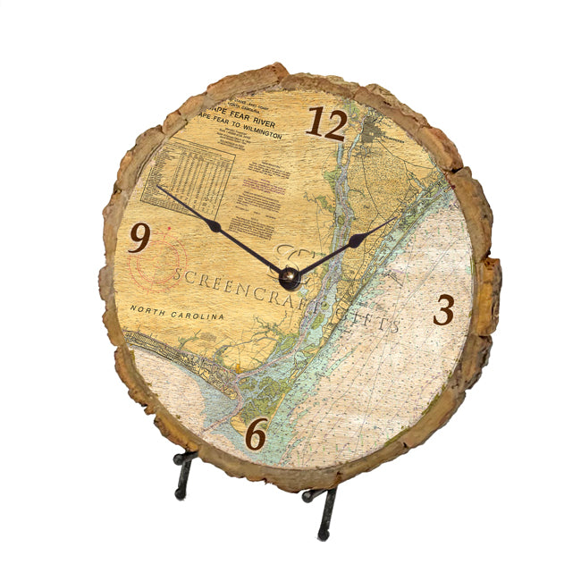 Cape Fear, NC - Wood Clock – ScreenCraftGifts